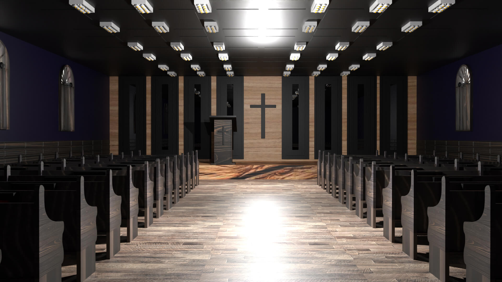 Church Interior - 3D Model by militarymodels99