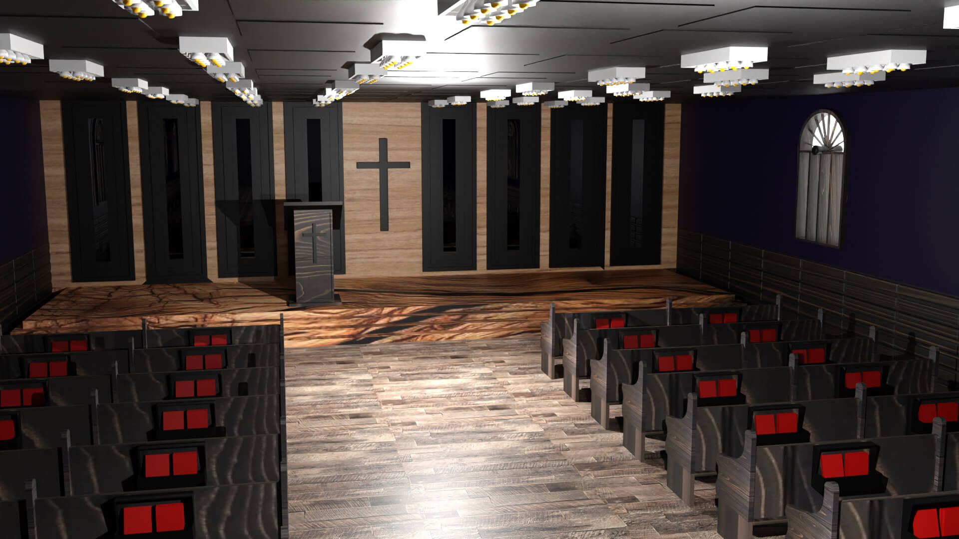 Church Interior - 3D Model by militarymodels99
