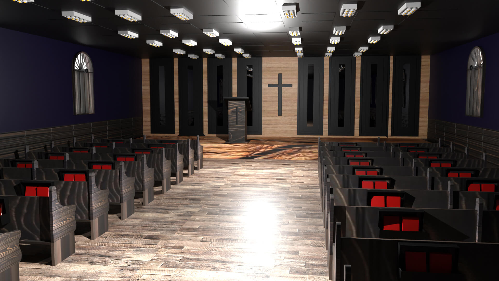 Church Interior - 3D Model by militarymodels99