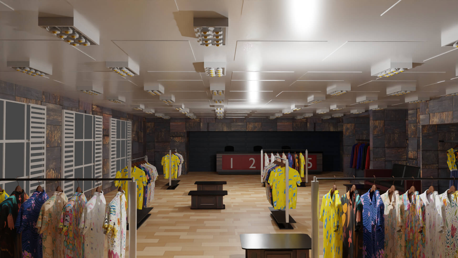 Clothing Store Interior - 3D Model by militarymodels99