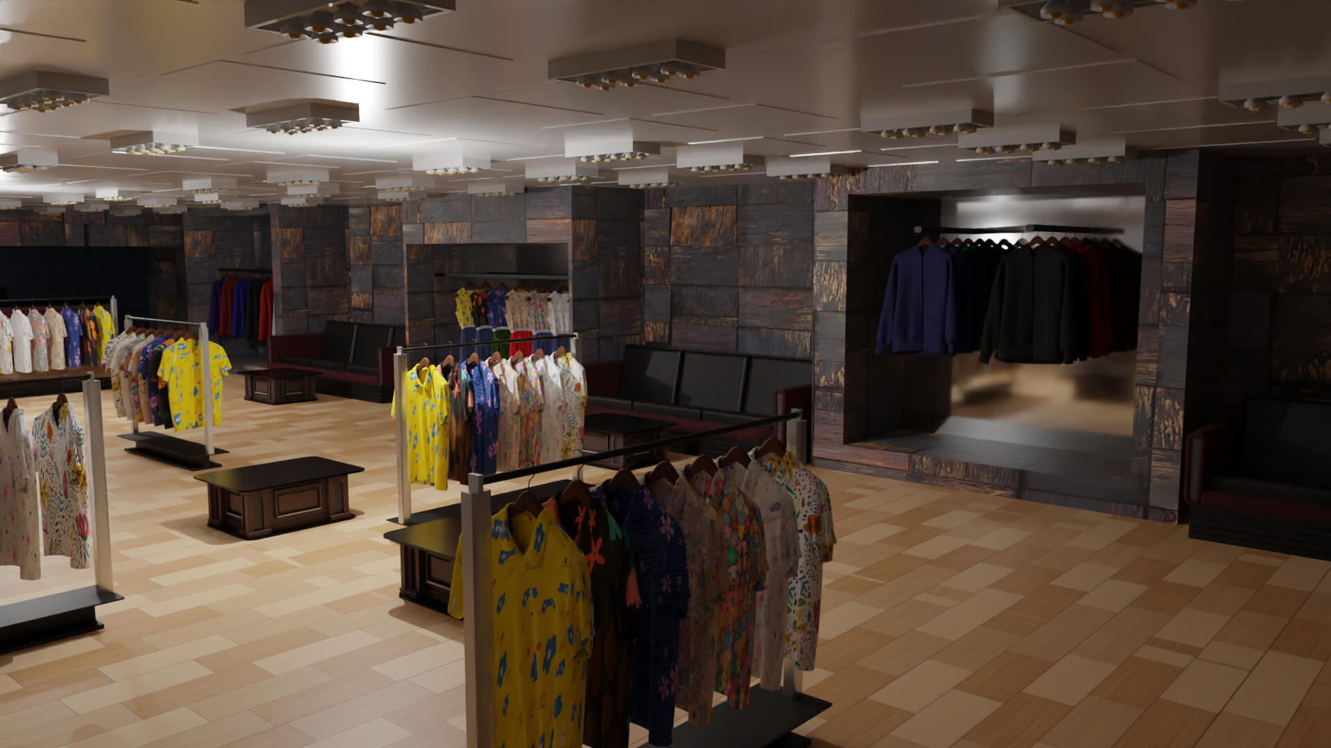 Clothing Store Interior - 3D Model by militarymodels99