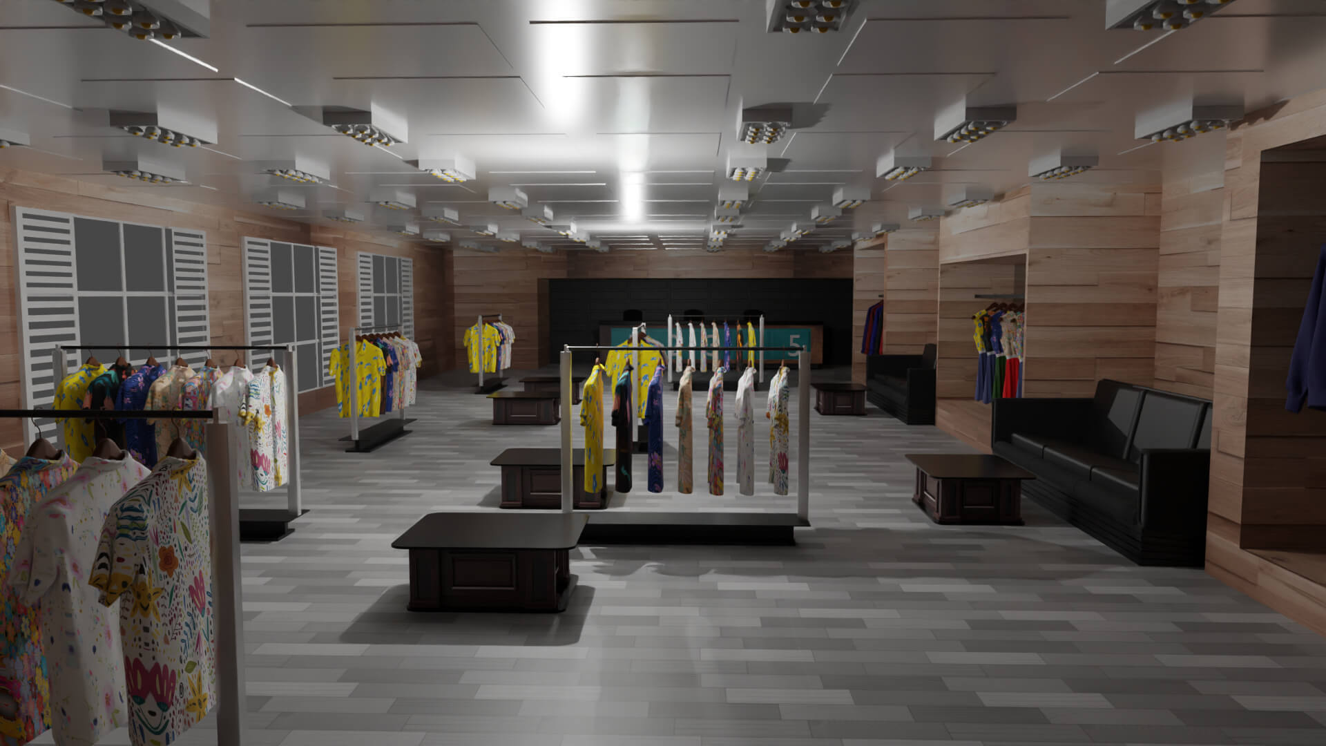 Clothing Store Interior - 3D Model by militarymodels99