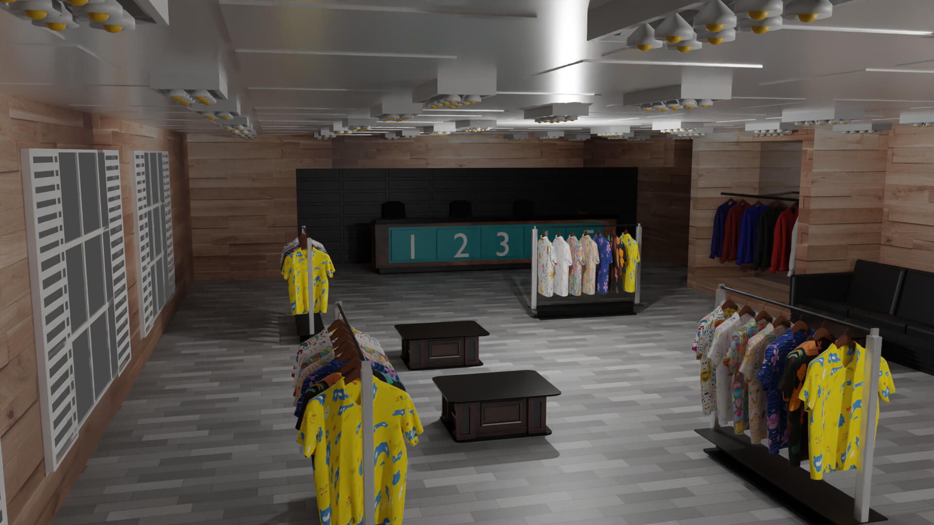 Clothing Store Interior - 3D Model by militarymodels99