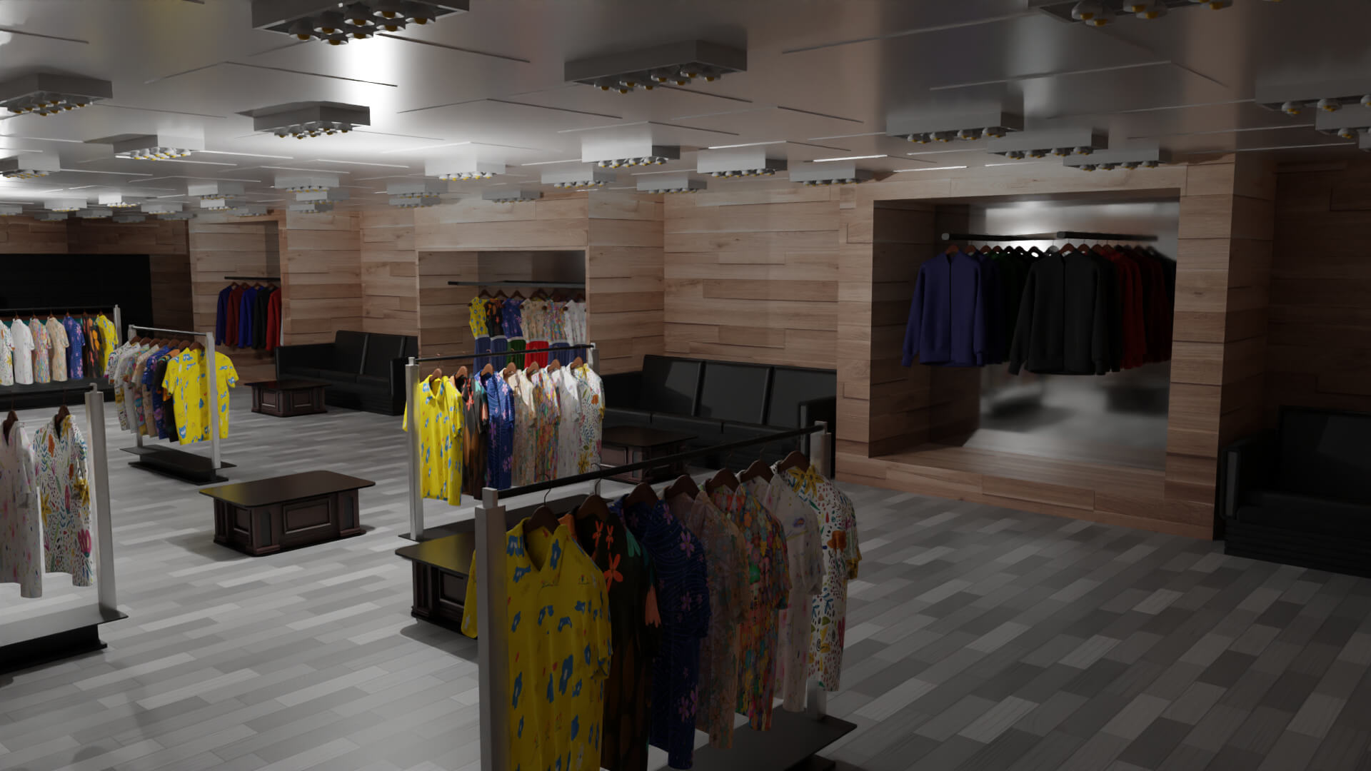 Clothing Store Interior - 3D Model by militarymodels99