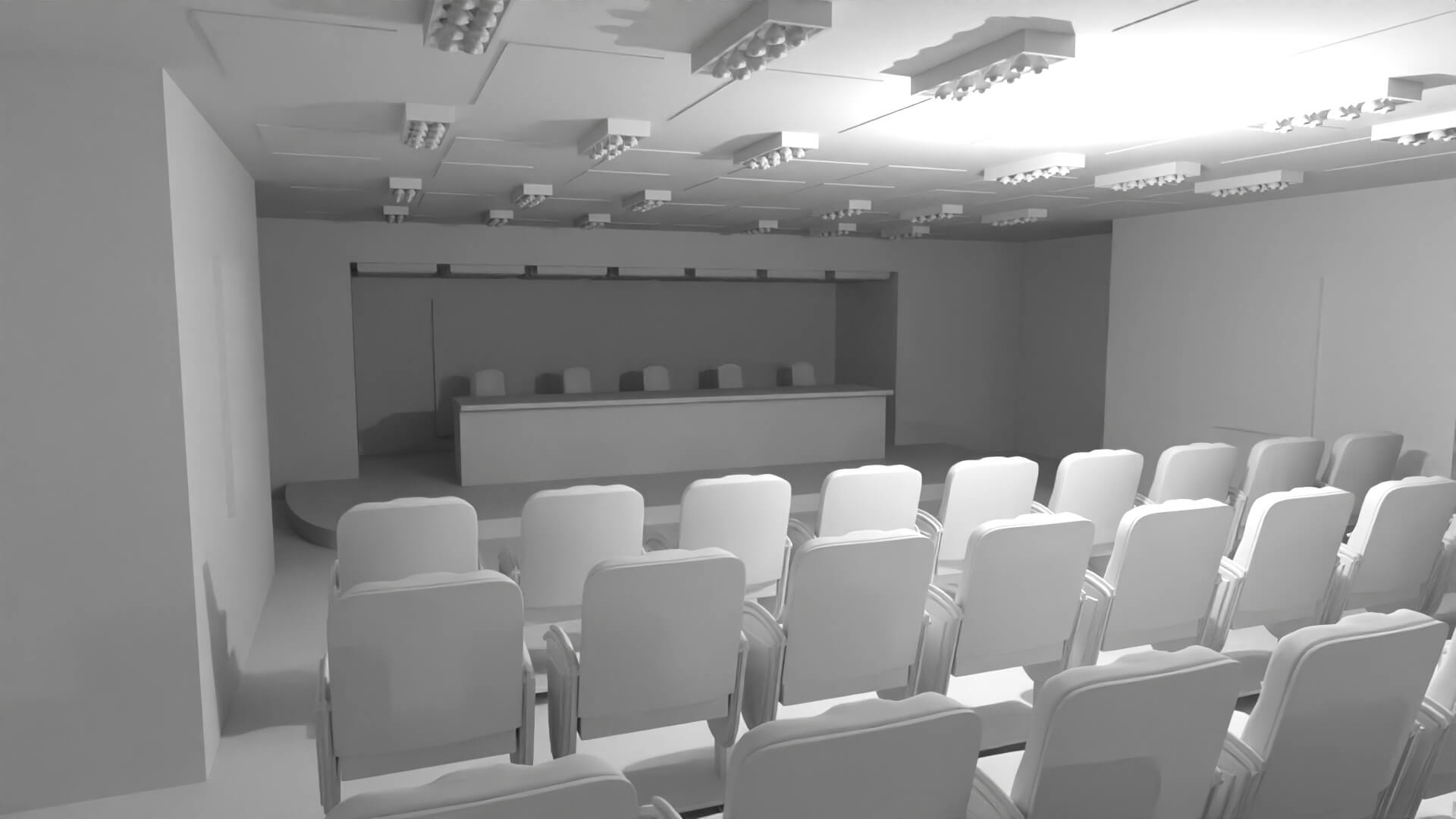 Conference Hall No Material - 3D Model by militarymodels99