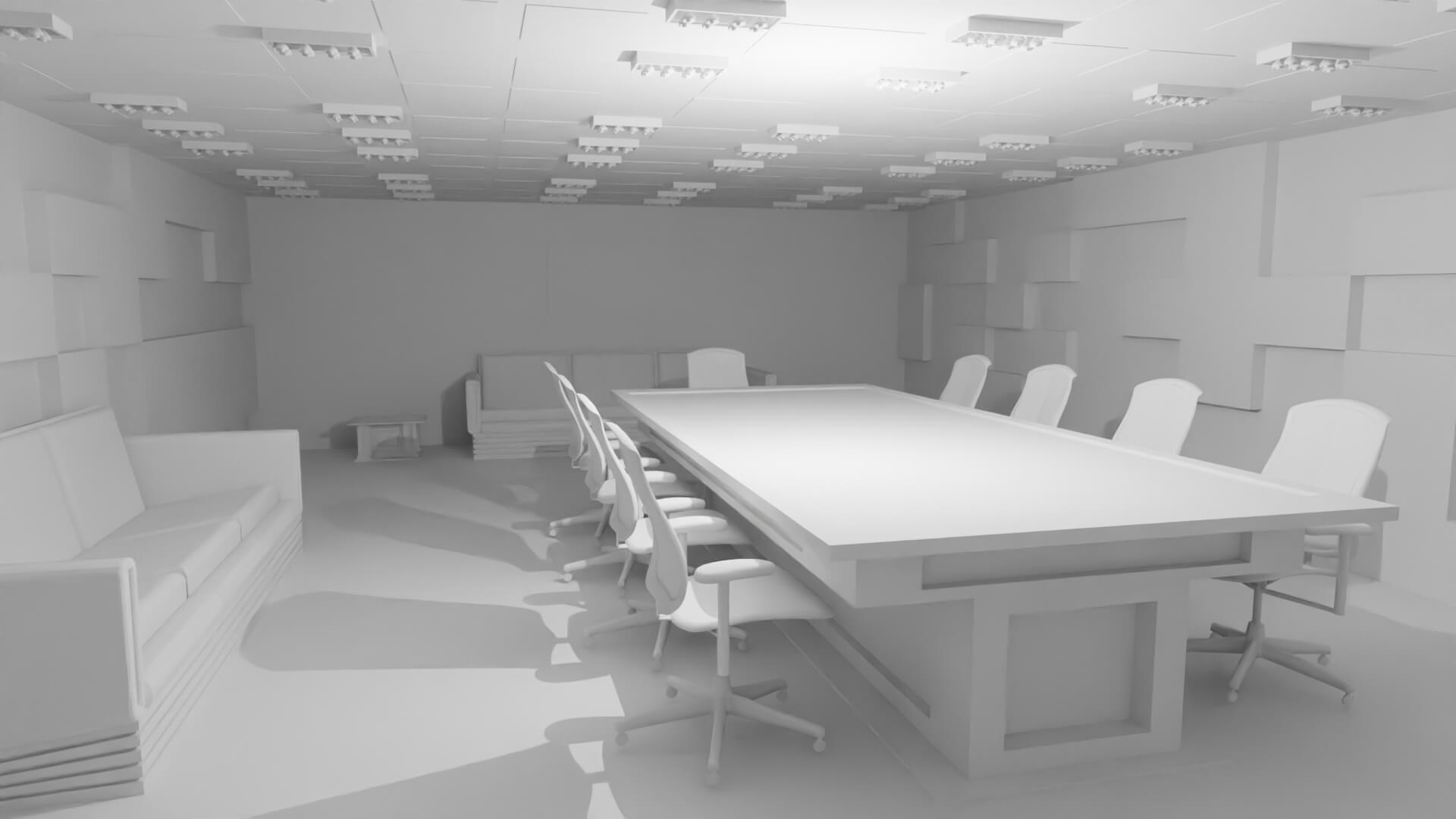 Conference Room No Material - 3D Model by militarymodels99