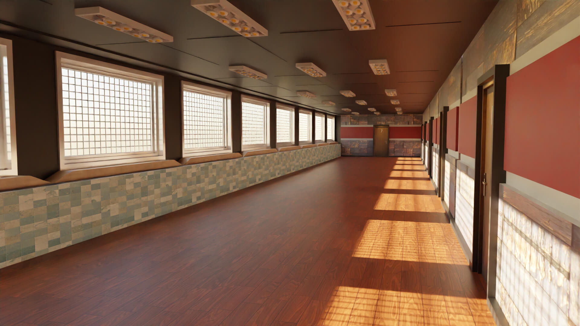 Corridor Hallway - 3D Model by militarymodels99