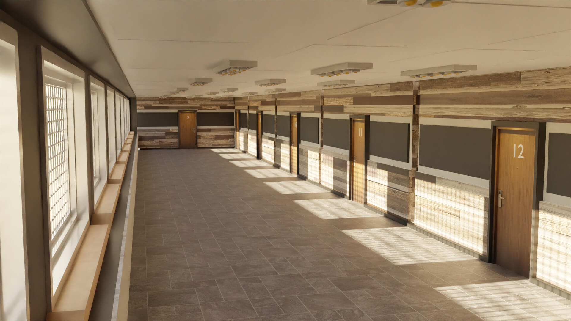 Corridor Hallway - 3D Model by militarymodels99
