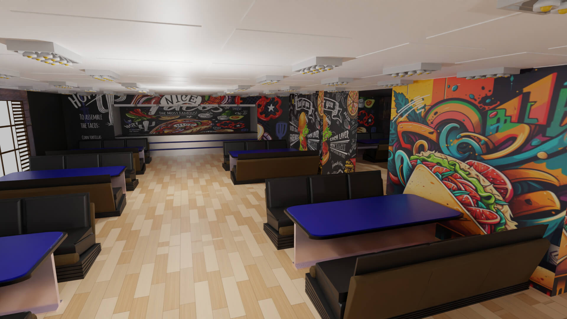 Fast Food Interior - 3D Model by militarymodels99