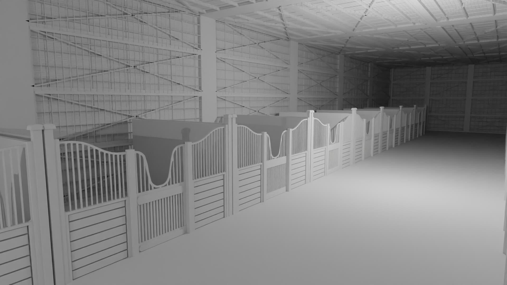 Horse Stable No Material - 3D Model by militarymodels99