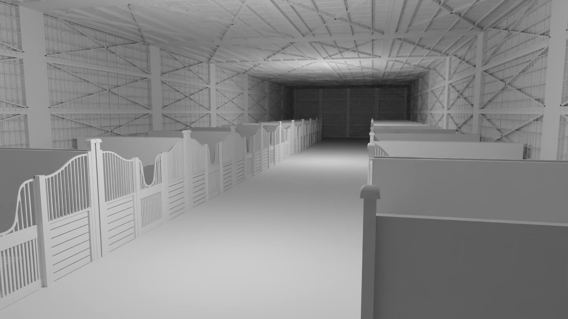 Horse Stable No Material - 3D Model by militarymodels99