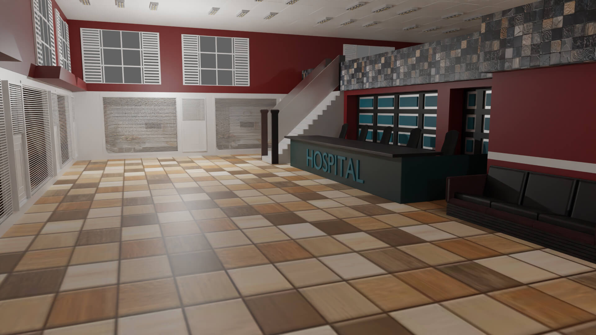 Hospital Interior - 3D Model by militarymodels99