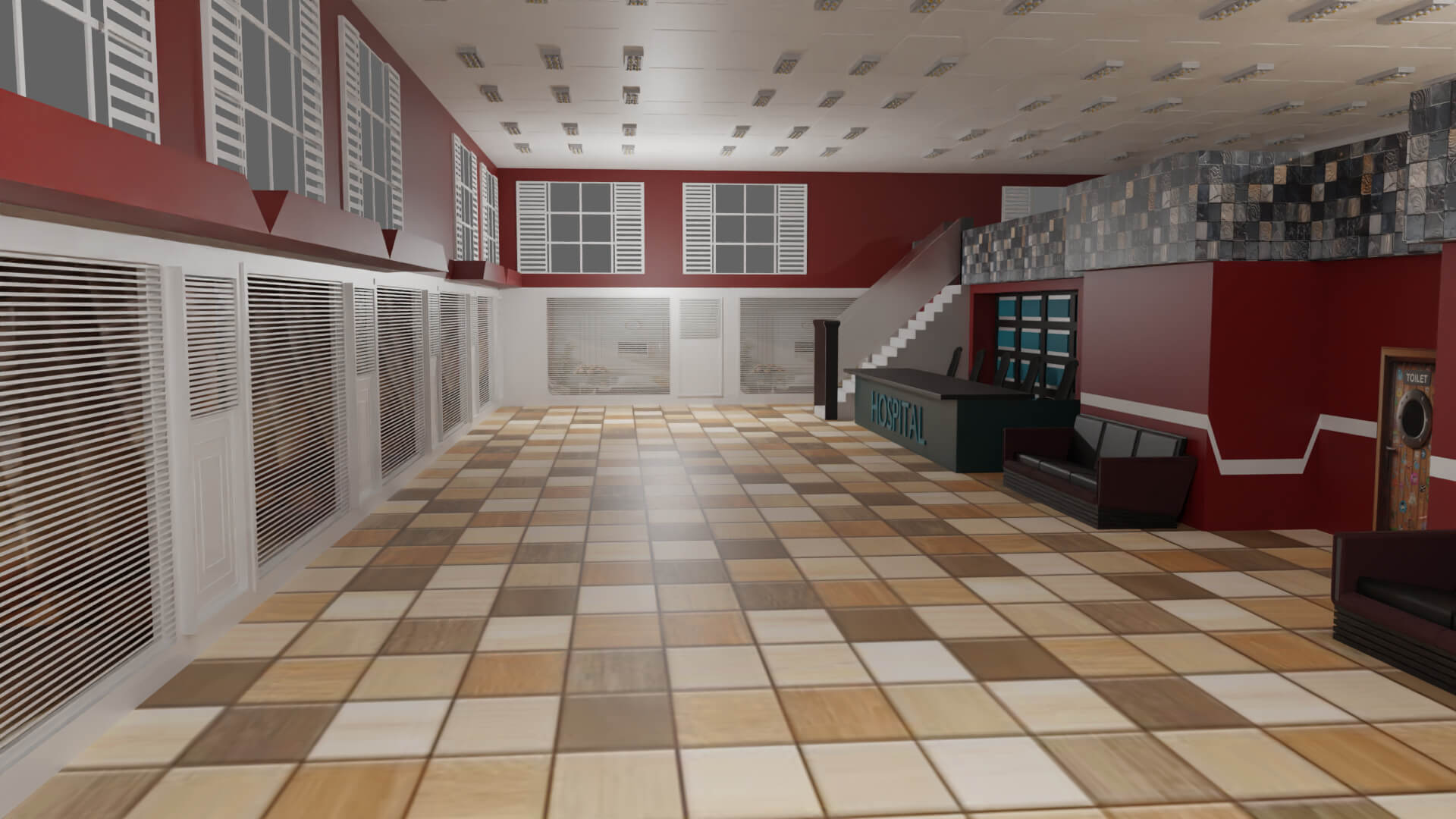 Hospital Interior - 3D Model by militarymodels99