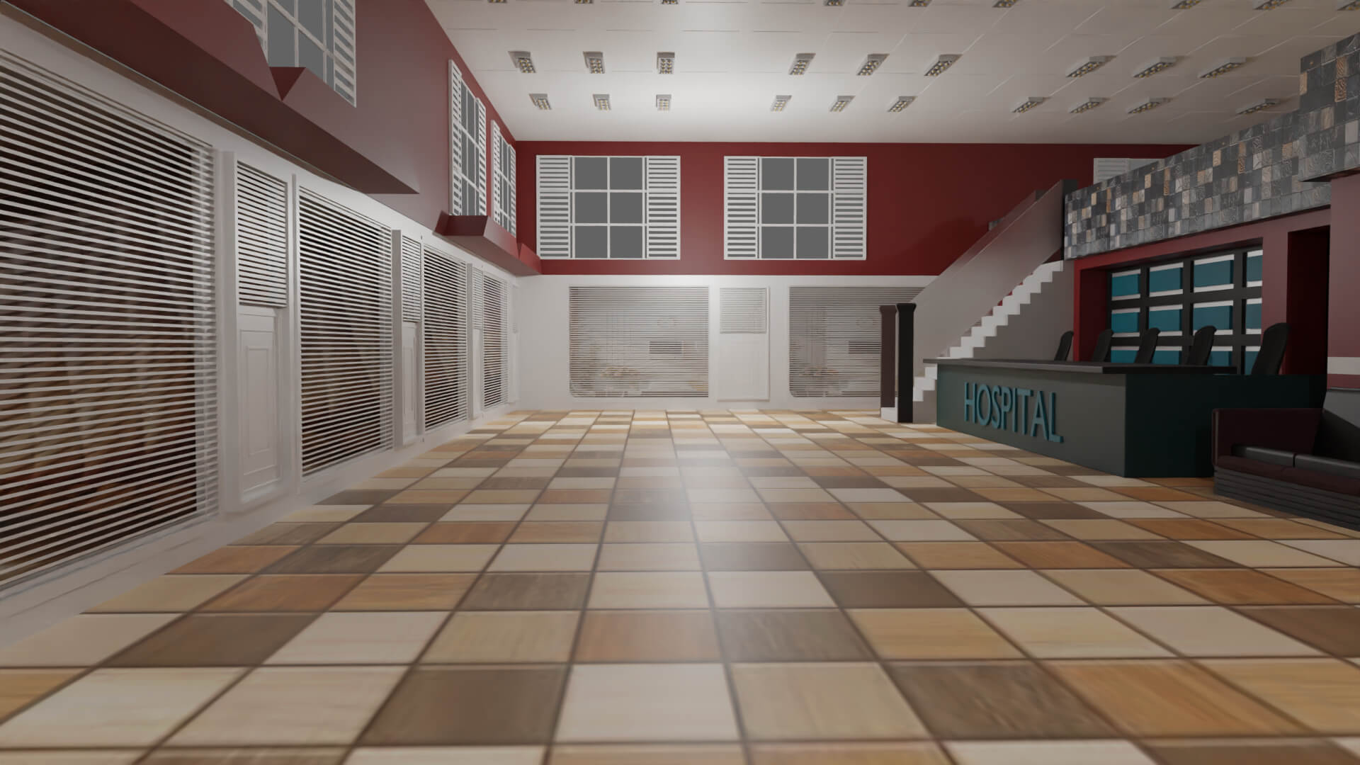 Hospital Interior - 3D Model by militarymodels99