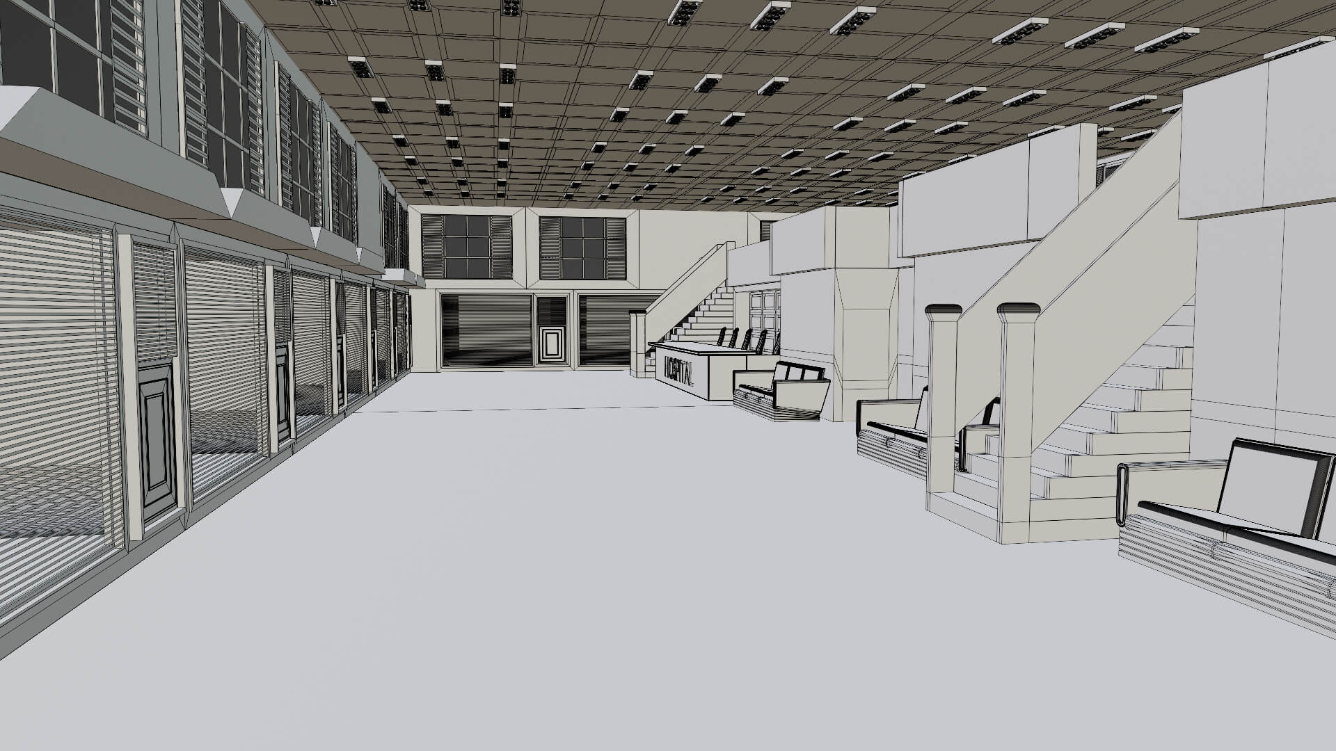 Hospital Interior - 3D Model by militarymodels99