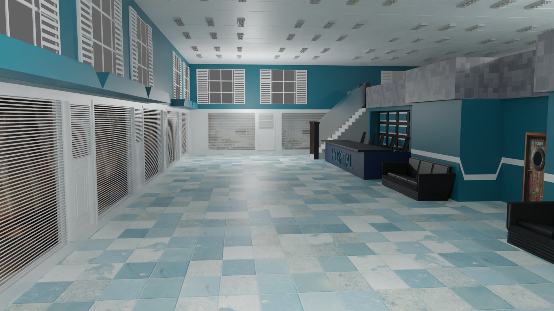 Hospital Interior - 3D Model by militarymodels99