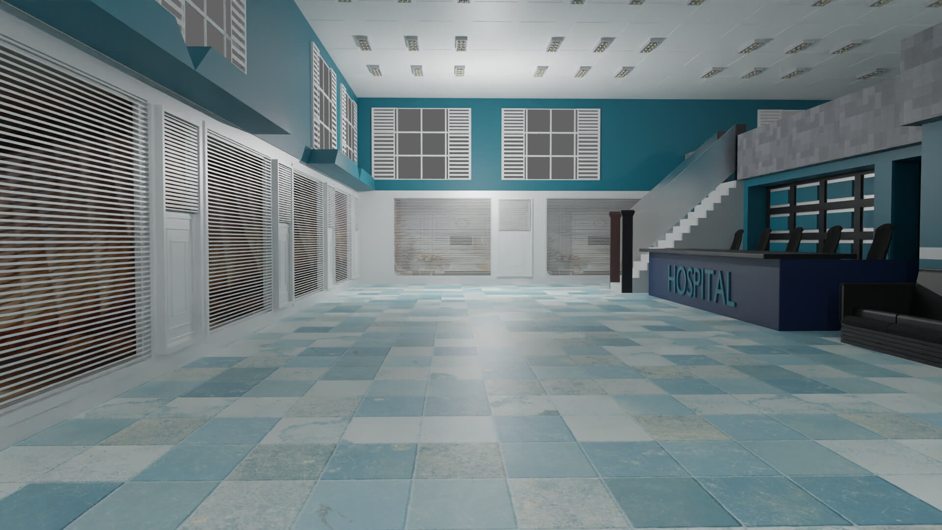 Hospital Interior - 3D Model by militarymodels99