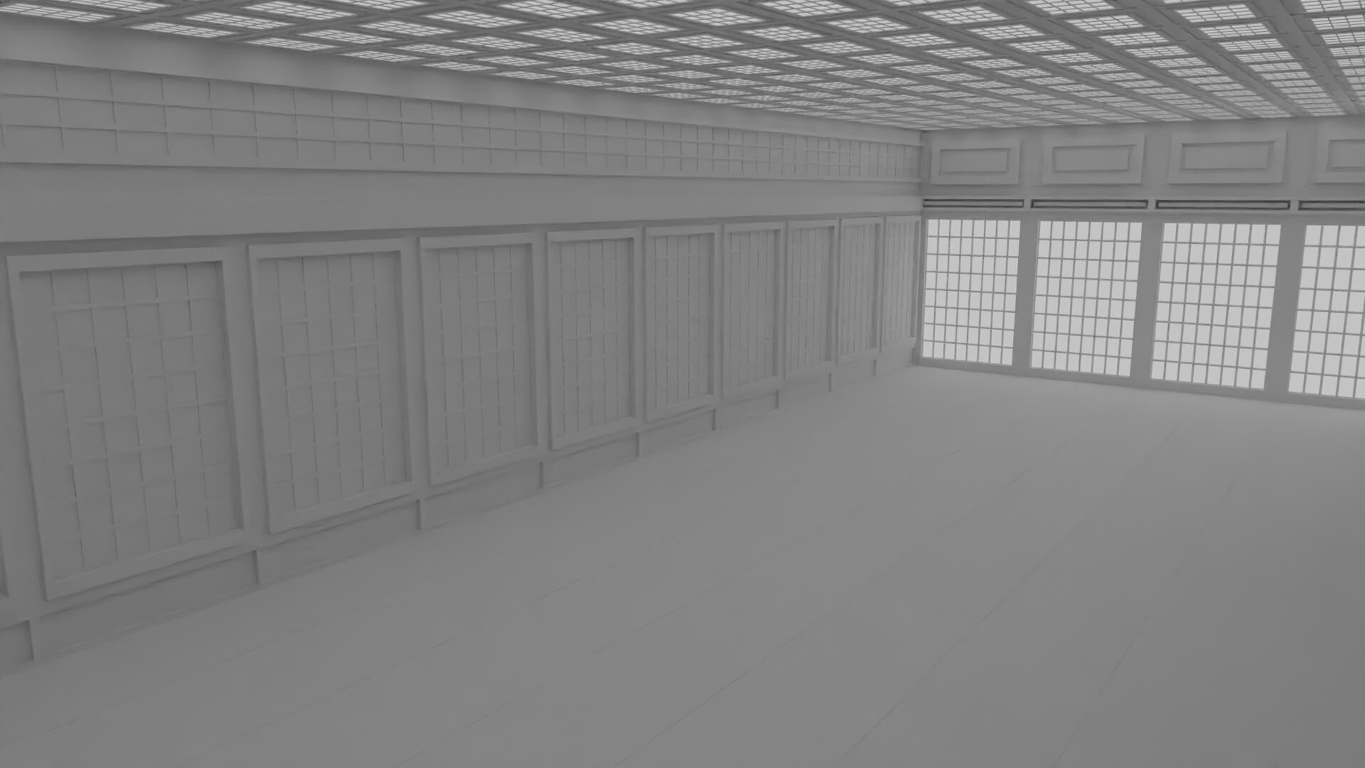 Japanese Training Dojo No Material - 3D Model by militarymodels99