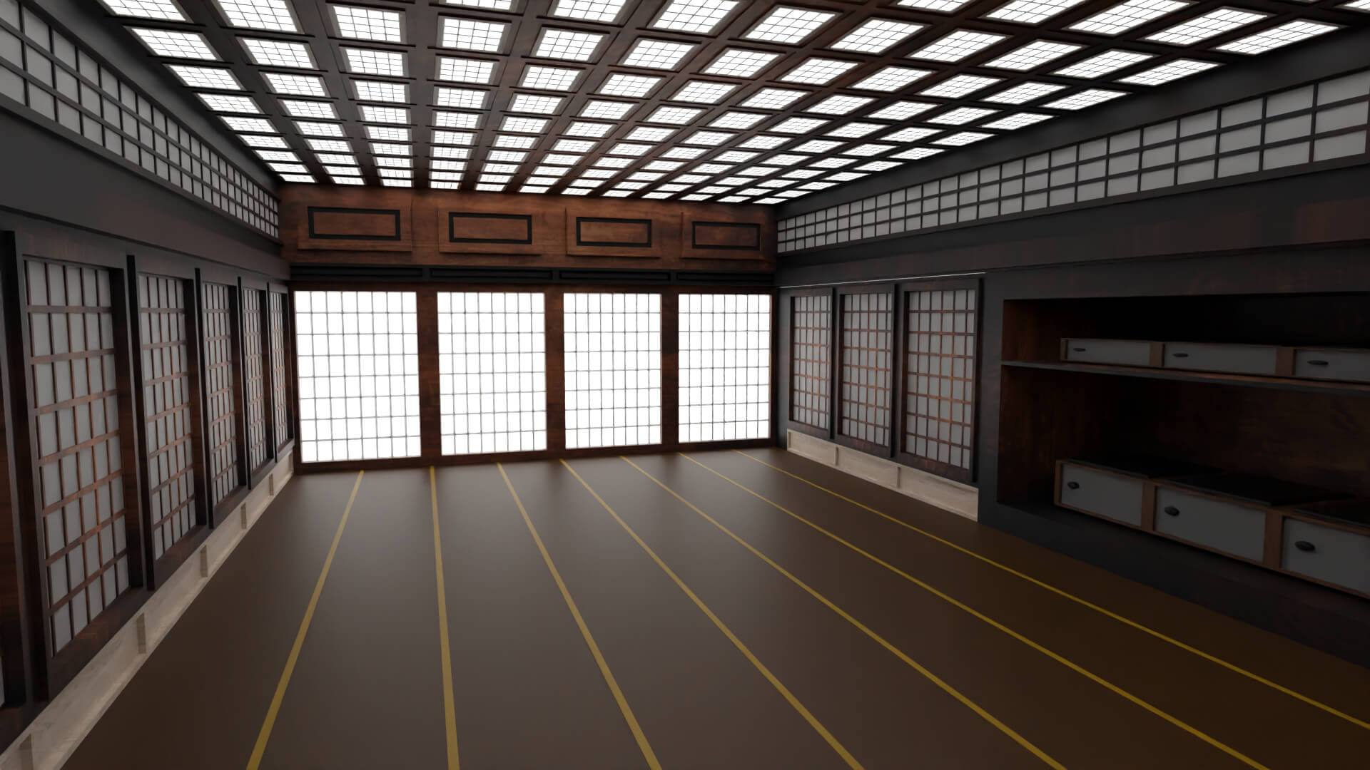 Japanese Training Dojo - 3D Model by militarymodels99