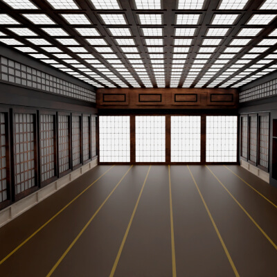 Japanese Training Dojo - 3D Model by militarymodels99