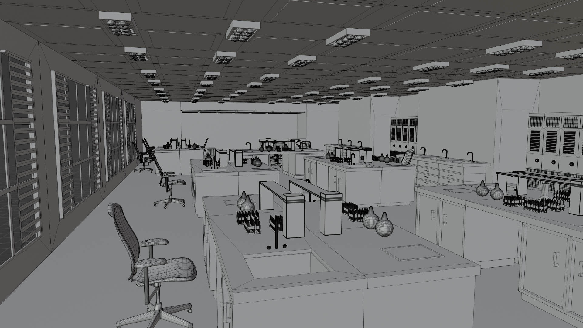 Laboratory Interior - 3D Model by militarymodels99