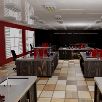 Laboratory Interior - 3D Model by militarymodels99