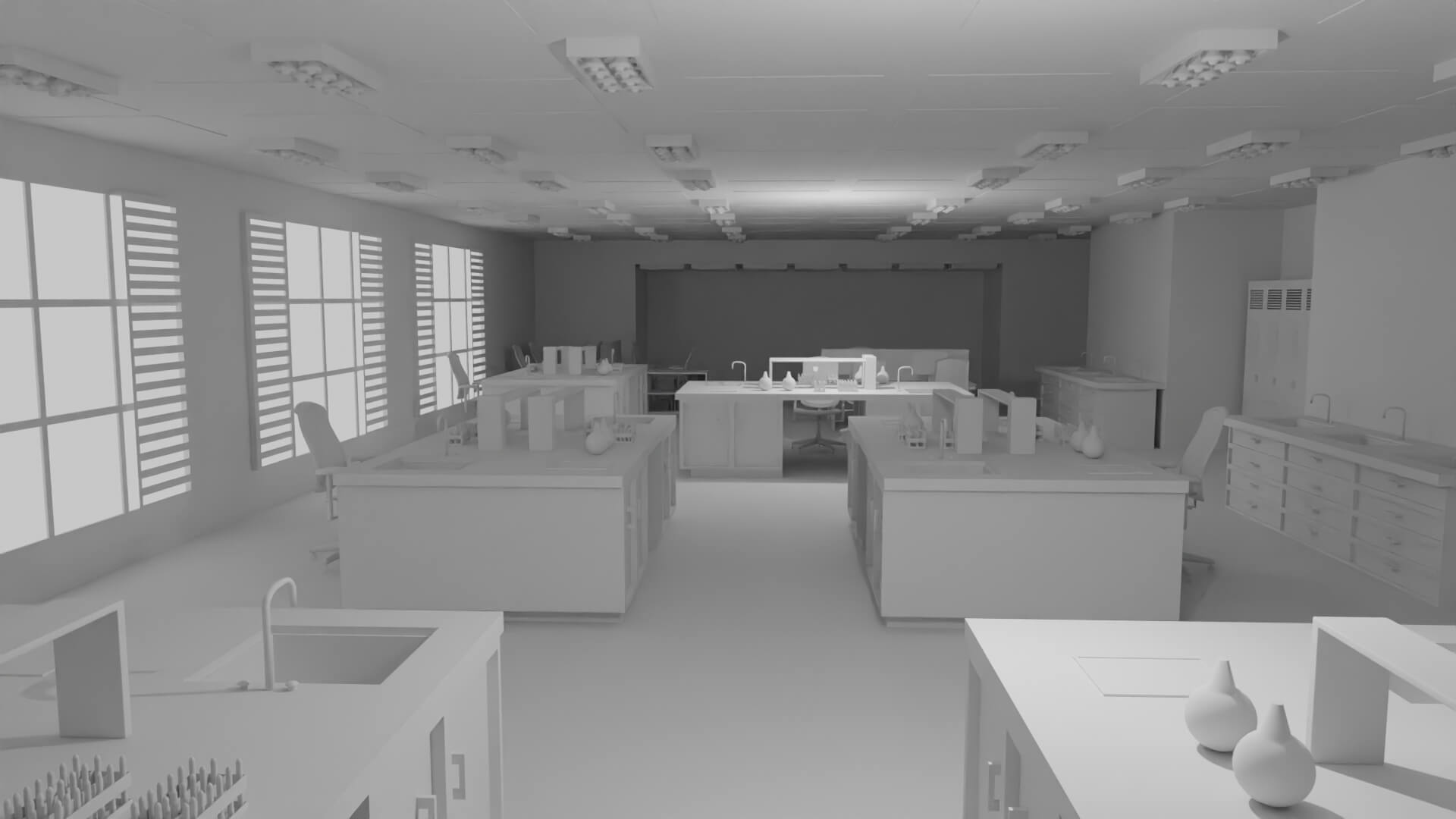 Laboratory Interior No Material - 3D Model by militarymodels99
