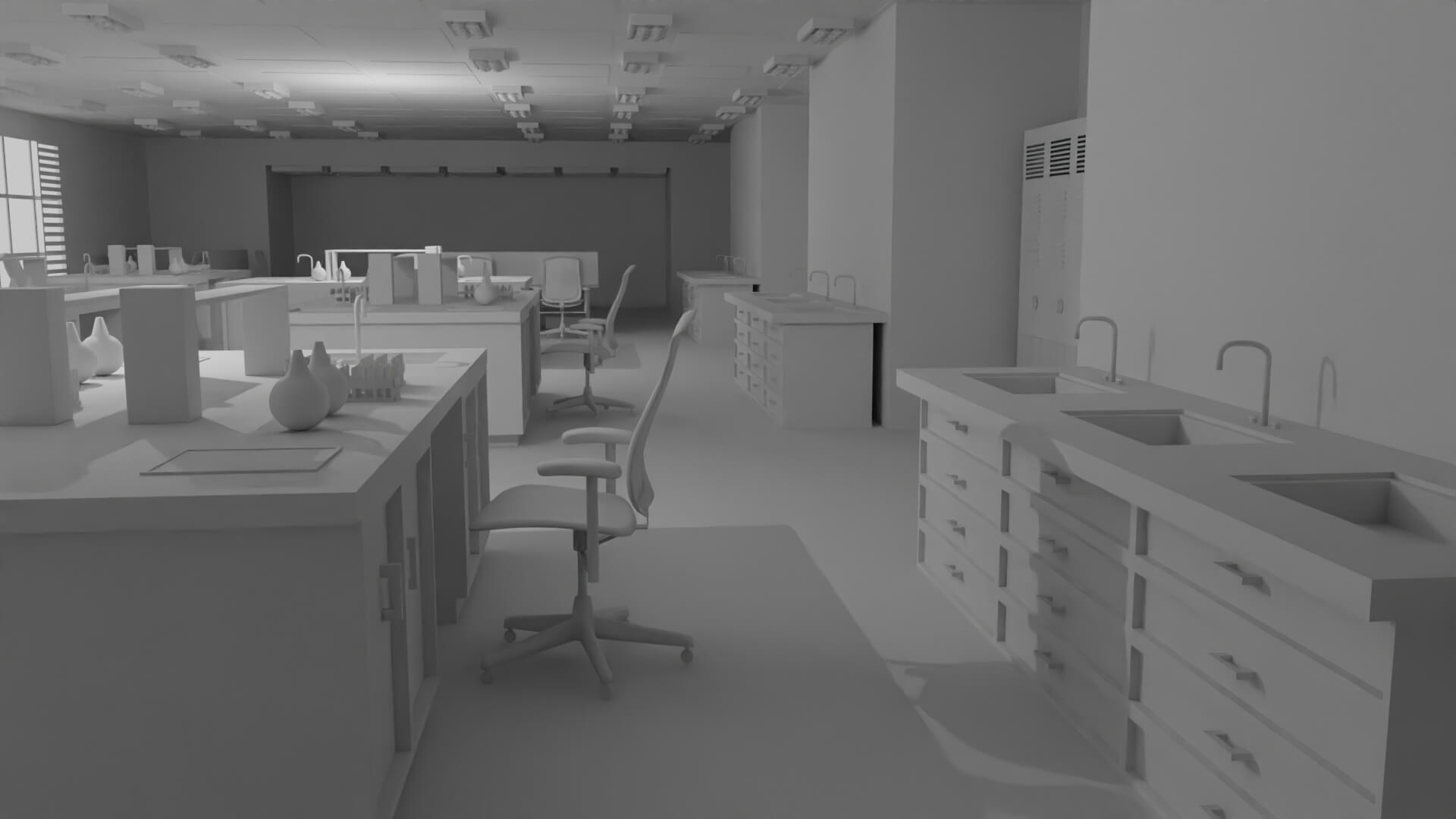 Laboratory Interior No Material - 3D Model by militarymodels99