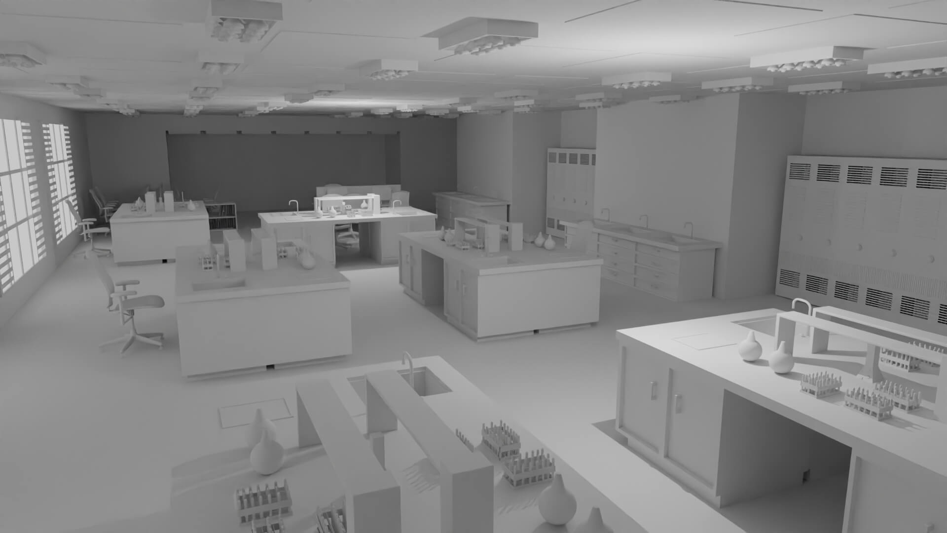 Laboratory Interior No Material - 3D Model by militarymodels99
