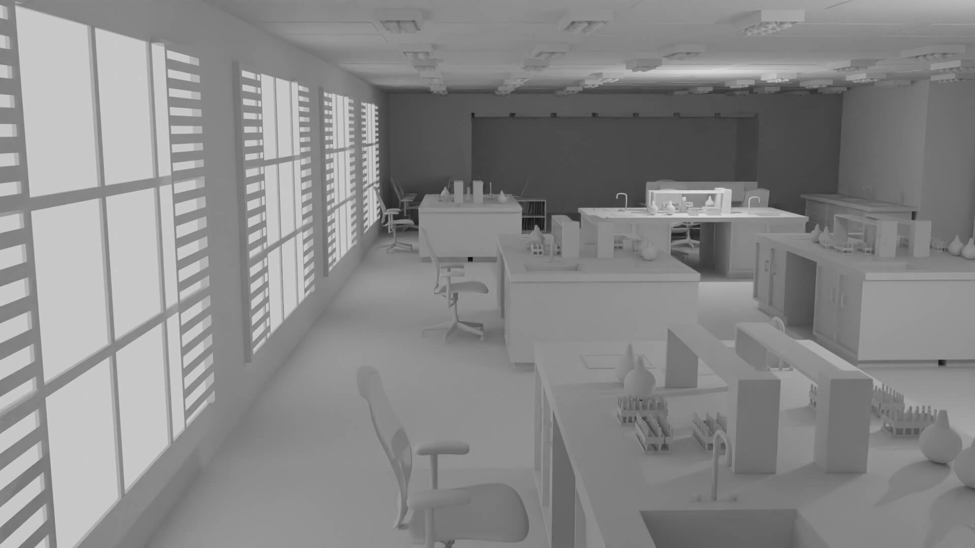 Laboratory Interior No Material - 3D Model by militarymodels99