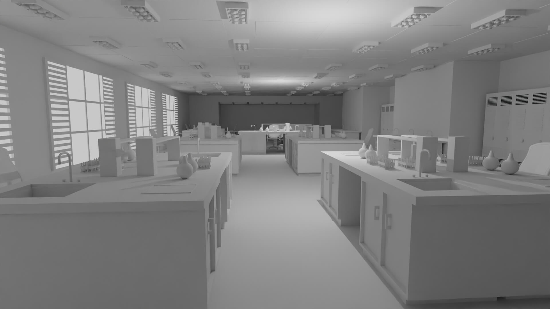 Laboratory Interior No Material - 3D Model by militarymodels99