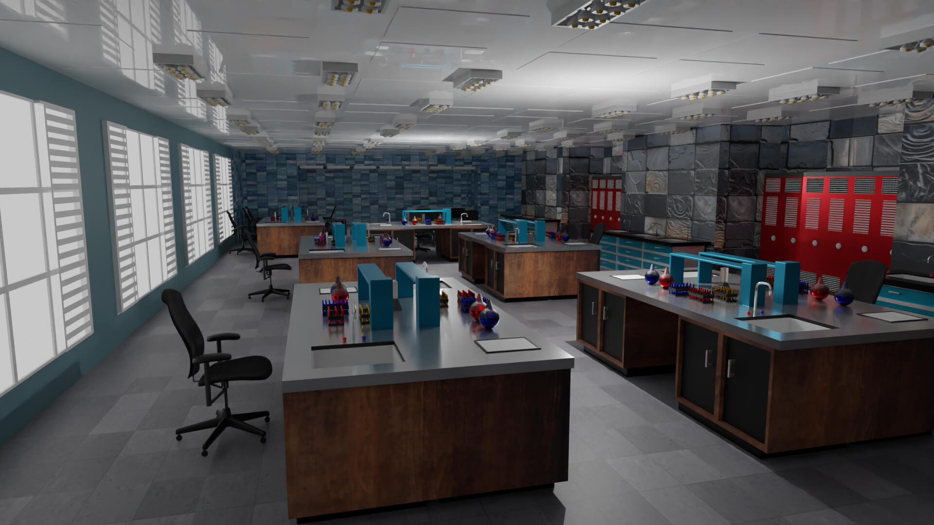 Laboratory Interior - 3D Model by militarymodels99