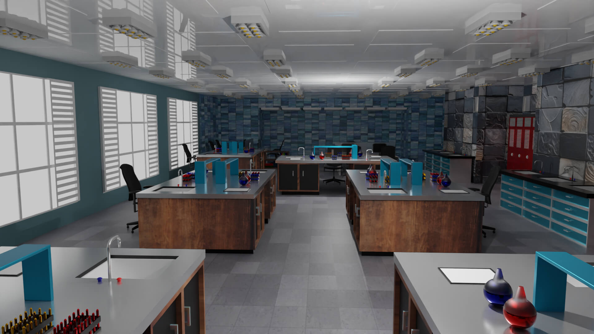 Laboratory Interior - 3D Model by militarymodels99