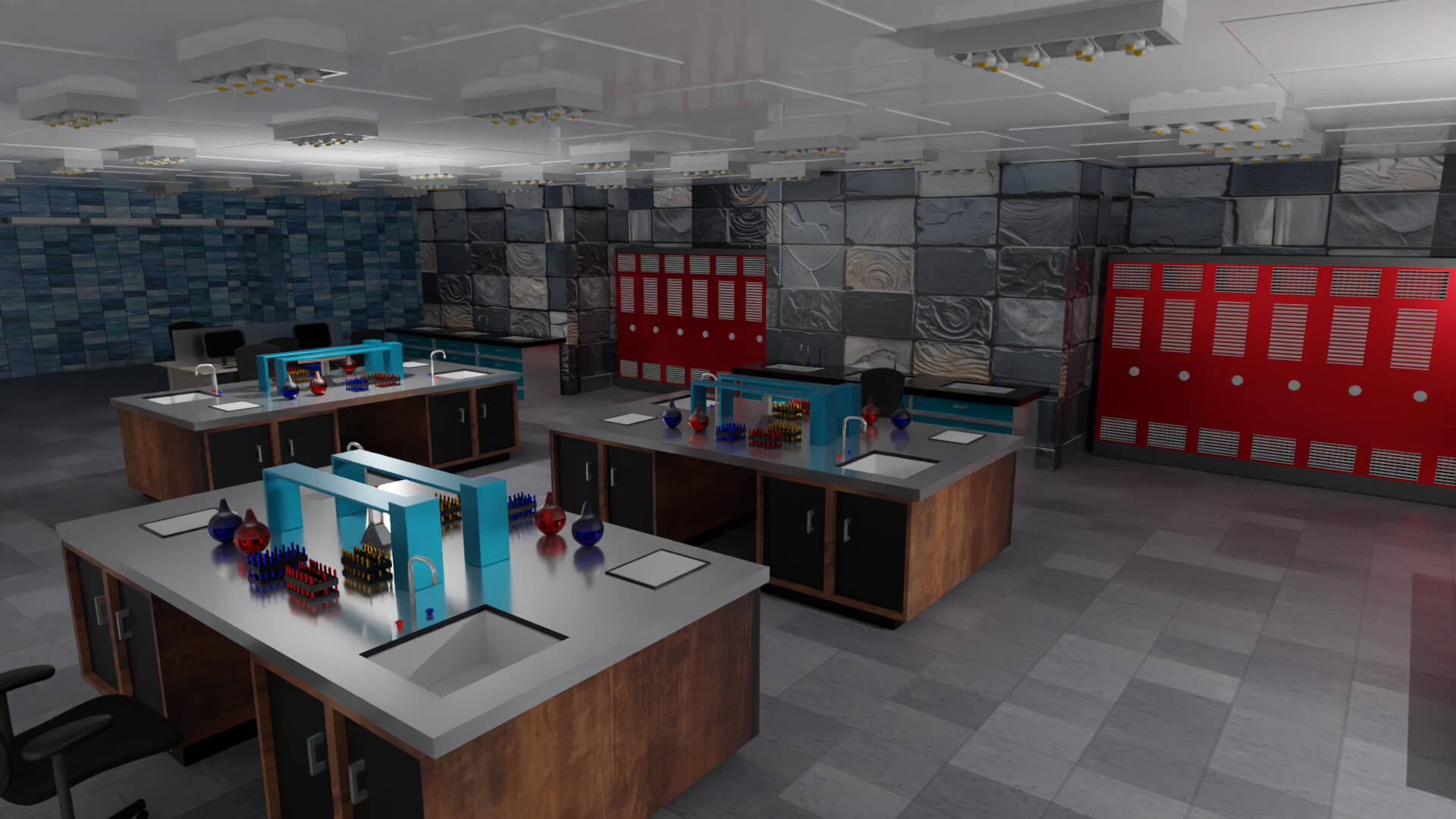 Laboratory Interior - 3D Model by militarymodels99