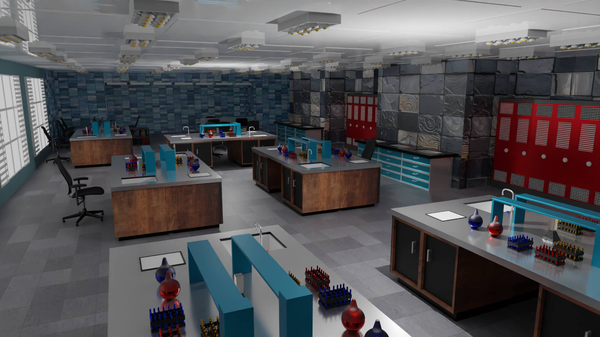 Laboratory Interior - 3D Model by militarymodels99