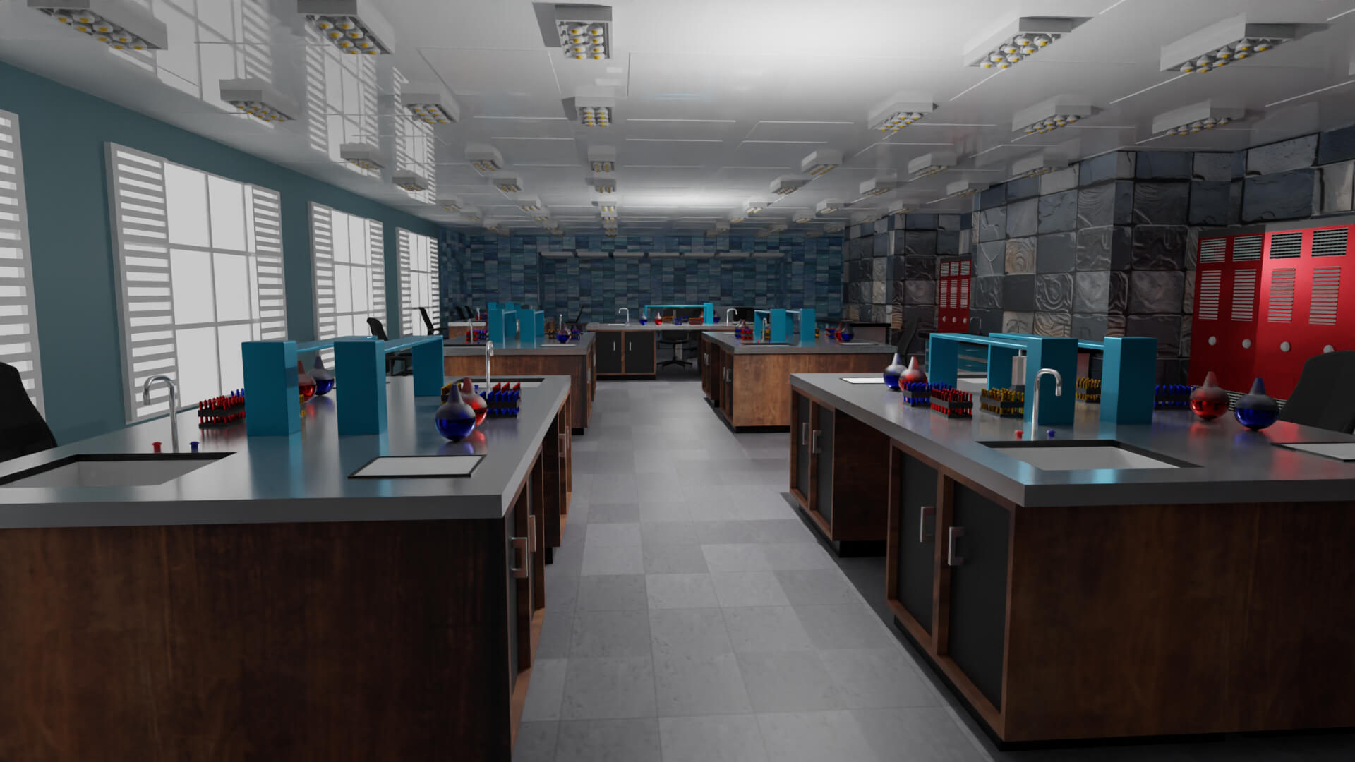 Laboratory Interior - 3D Model by militarymodels99