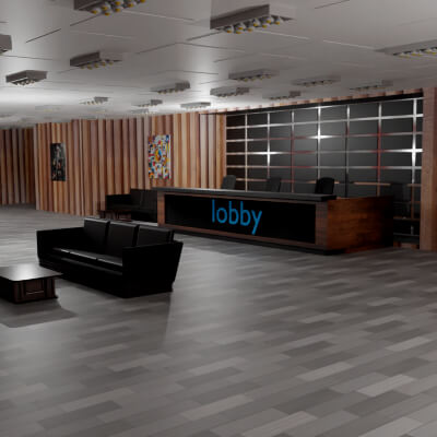 Lobby Interior - 3D Model by militarymodels99