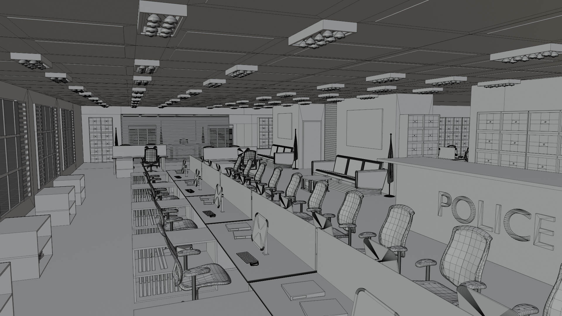 Police Station - 3D Model by militarymodels99