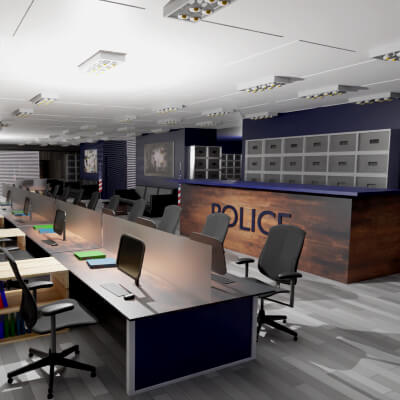 Police Station - 3D Model by militarymodels99