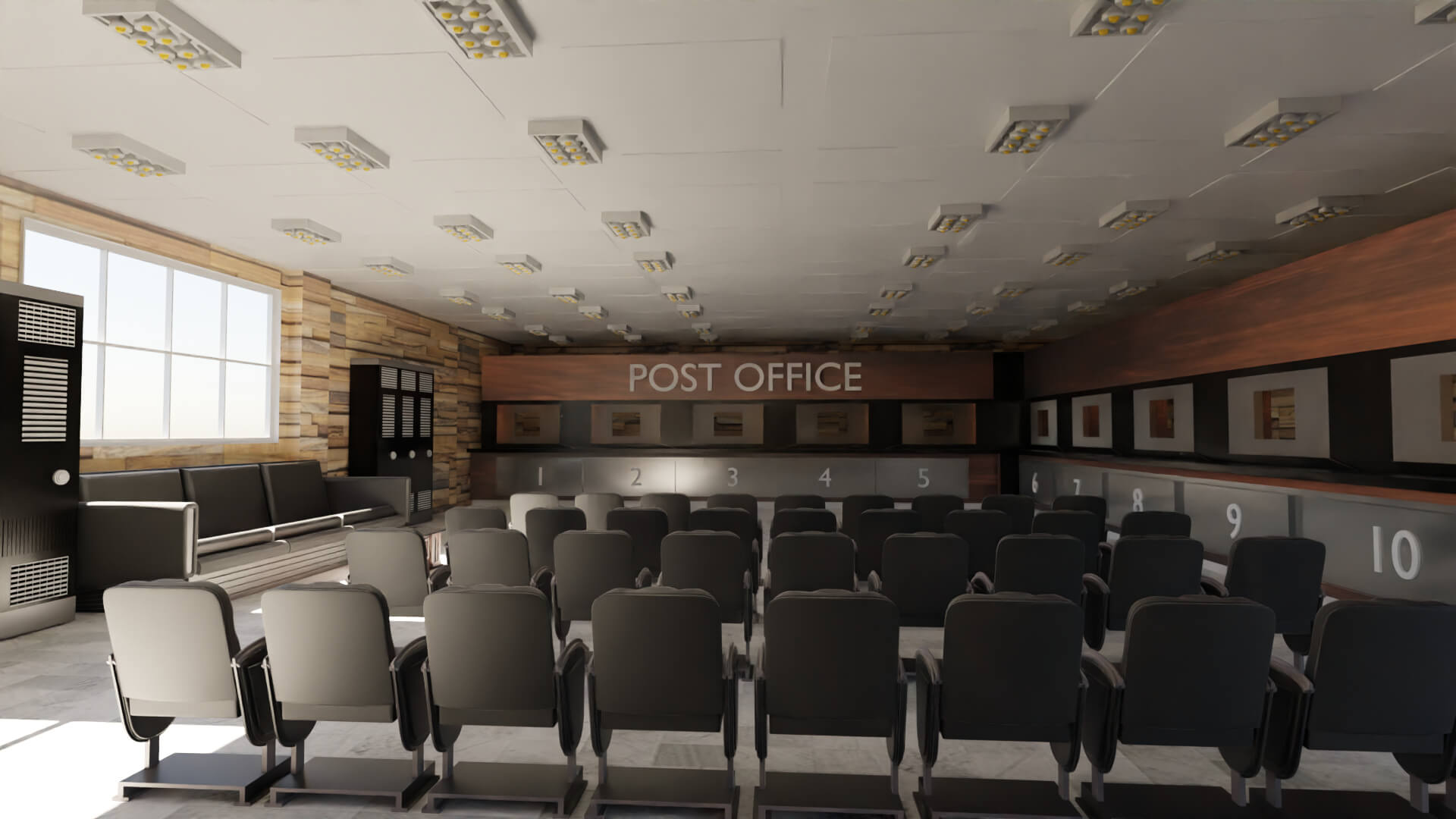 Post Office Interior - 3D Model by militarymodels99