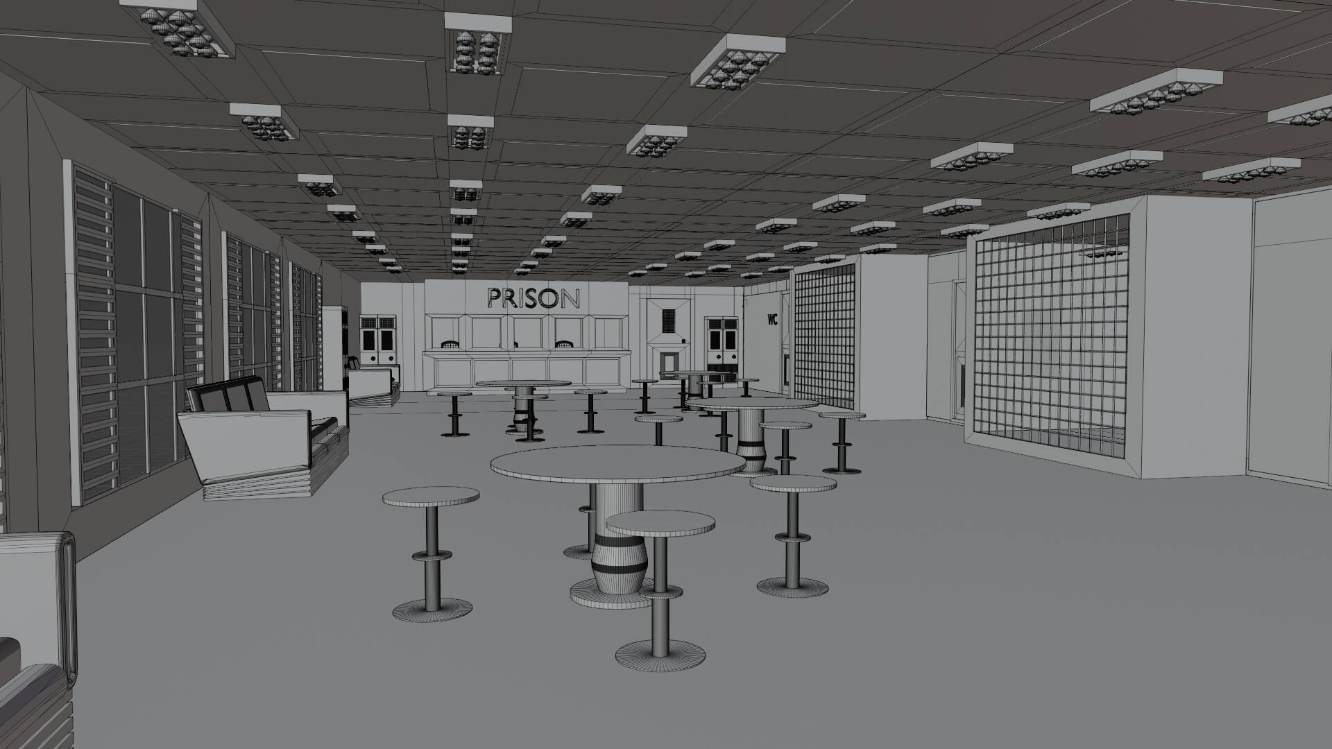 Prison Interior - 3D Model by militarymodels99