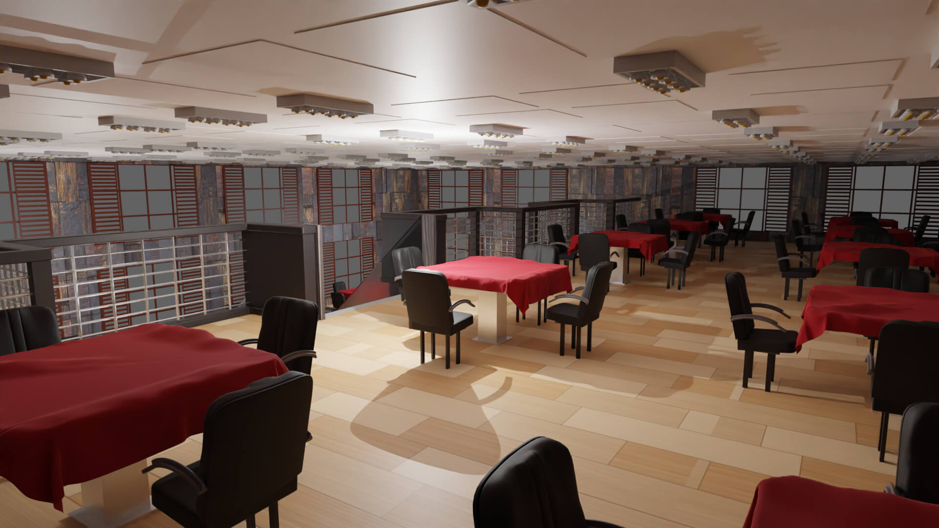 Restaurant Interior - 3D Model by militarymodels99