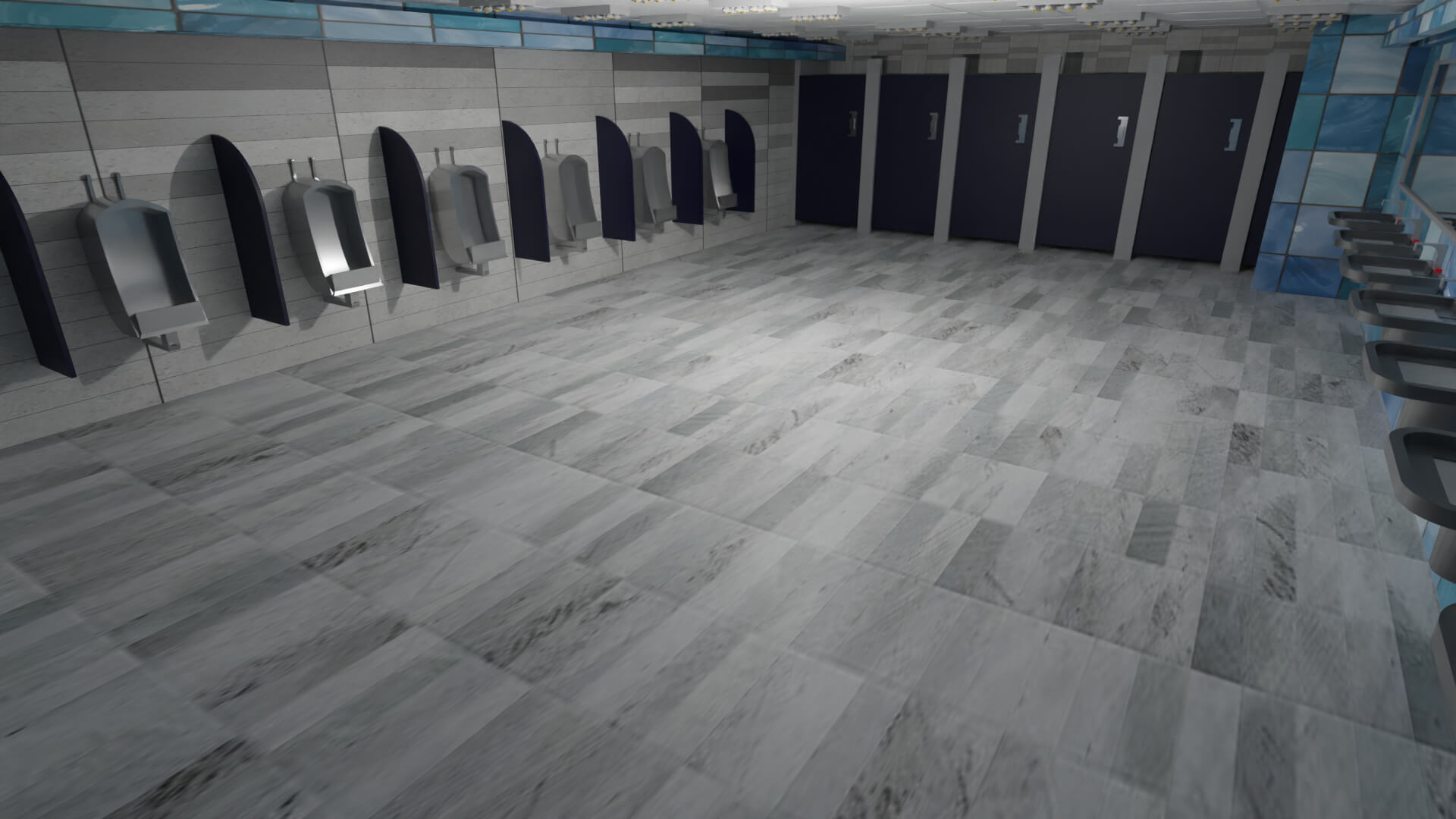 Restroom Interior - 3D Model by militarymodels99