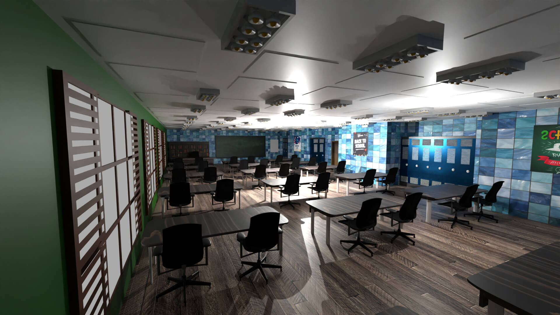 School Class Interior - 3D Model by militarymodels99