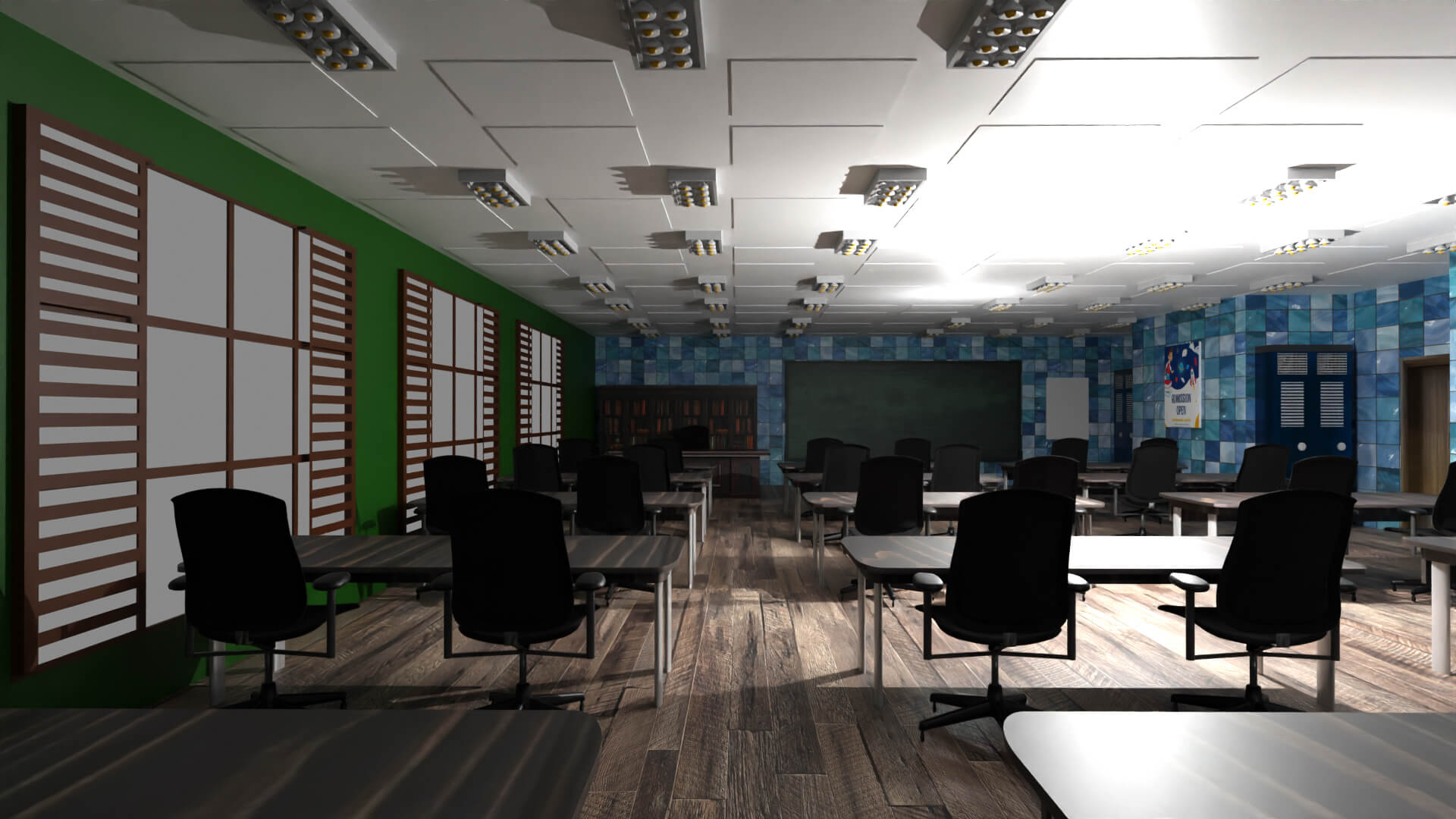 School Class Interior - 3D Model by militarymodels99