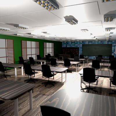 School Class Interior - 3D Model by militarymodels99