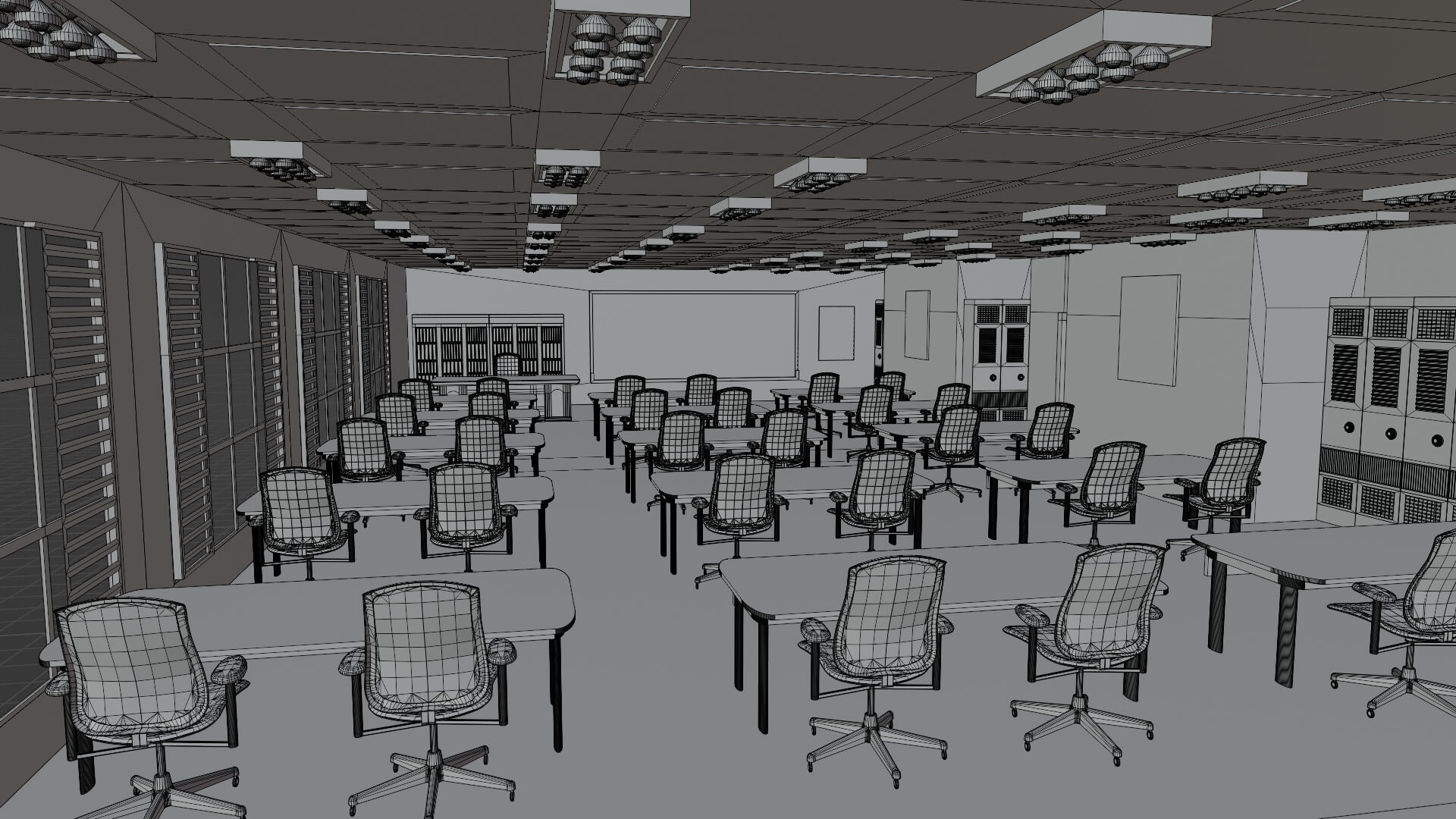 School Class Interior - 3D Model by militarymodels99