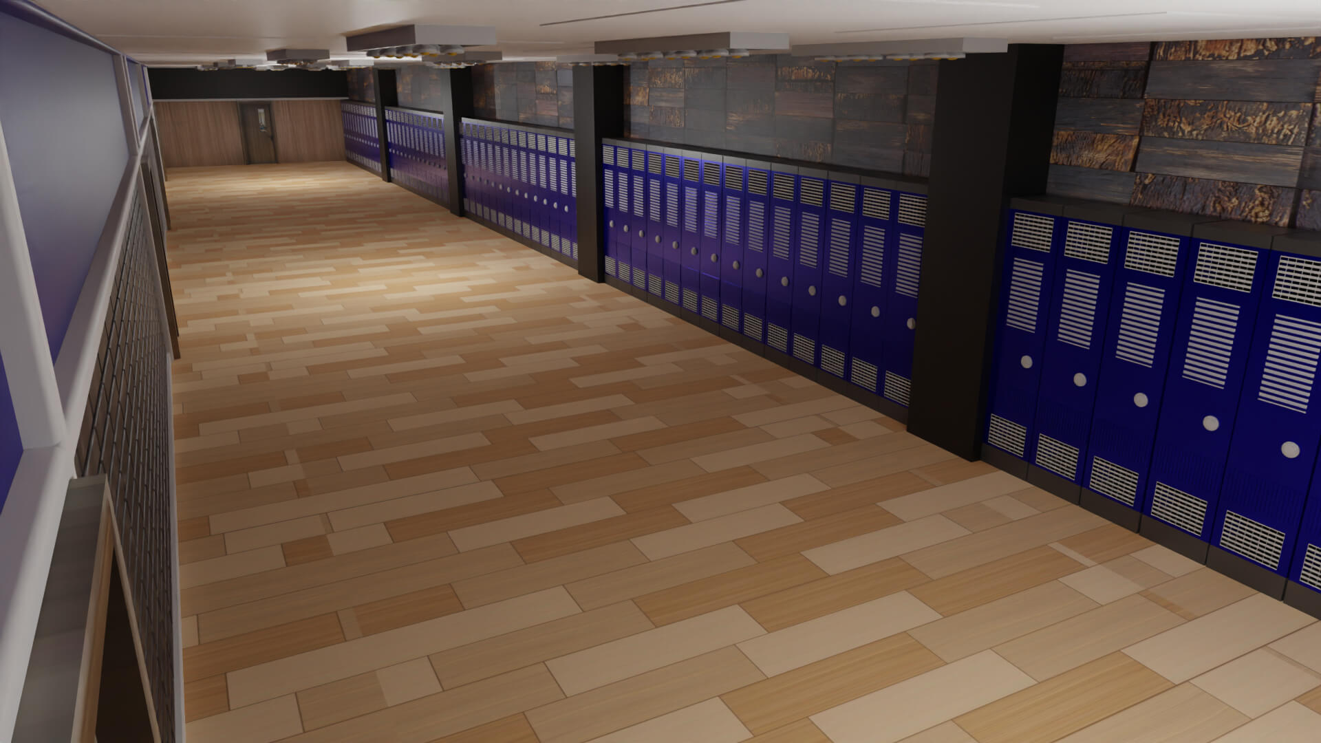 School Hallway - 3D Model by militarymodels99