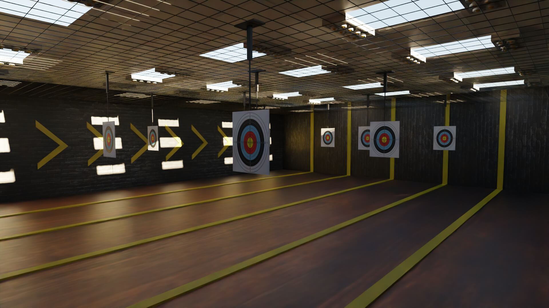 Shooting Range Interiors - 3D Model by militarymodels99
