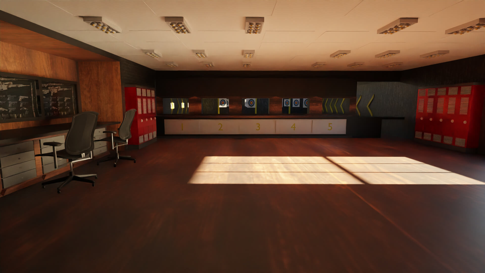 Shooting Range Interiors - 3D Model by militarymodels99
